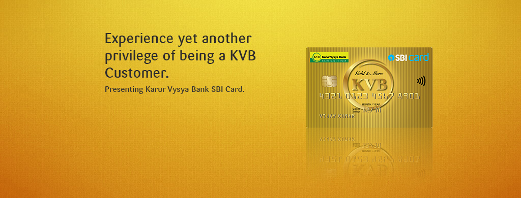 Karur Vysya Bank (KVB) SBI Credit Card - Apply Now | SBI Card