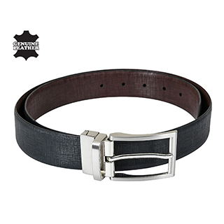 Buy TZARO Italian Genuine Leather Reversible Belt Black and Dark Tan ...