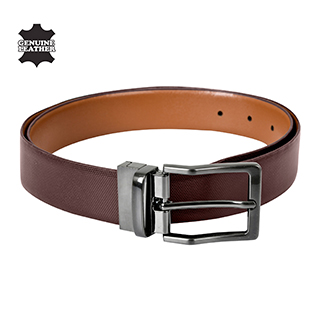 Buy TZARO Italian Genuine Leather Reversible Belt ( Dark Tan & Tan ...